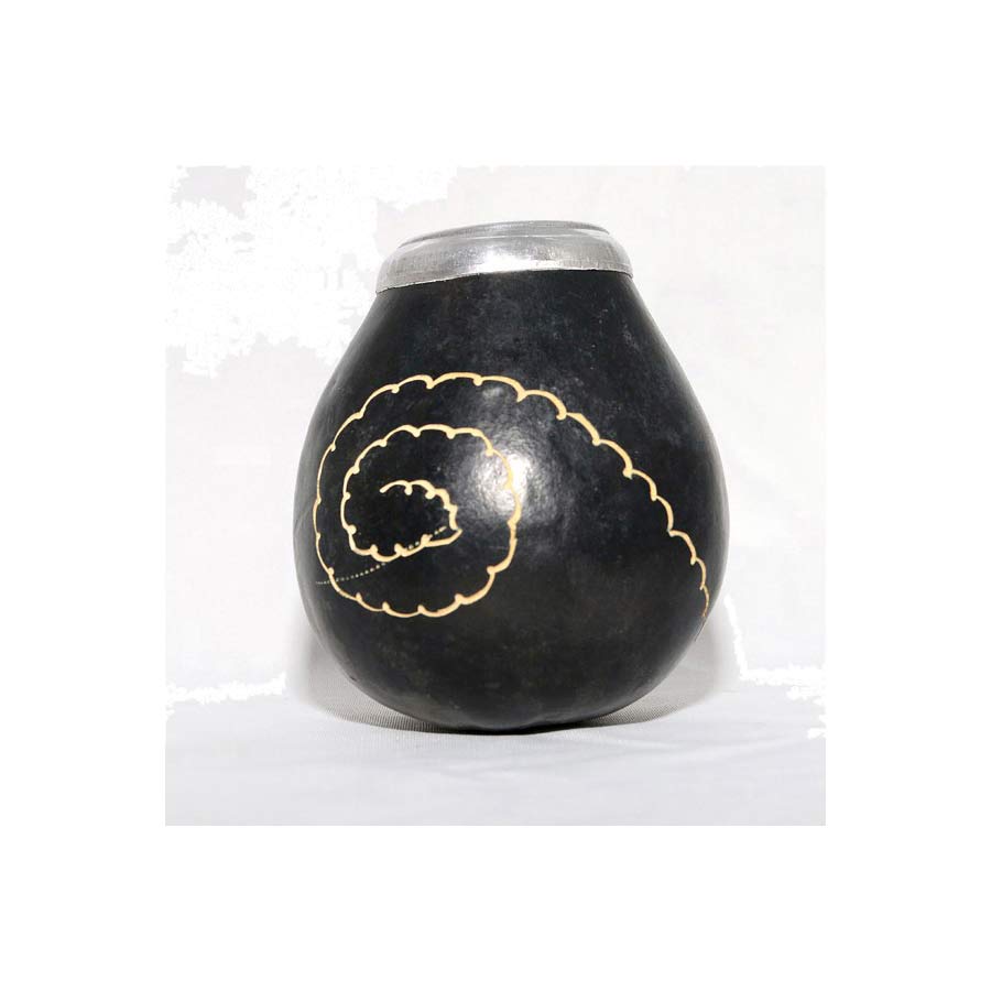 Calebasse simple décor spirale