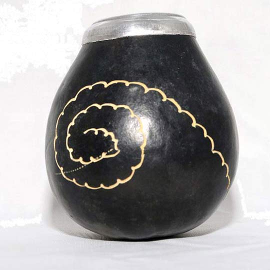 Calebasse simple décor spirale